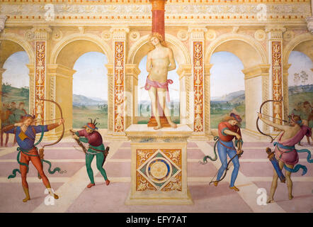 St. Sebastian . San Sebastiano di Andrea Manetegna, esposto nel museo ...