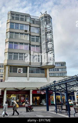 Brutalist building in Anglia Square building on Cherry Lane, Norwich ...