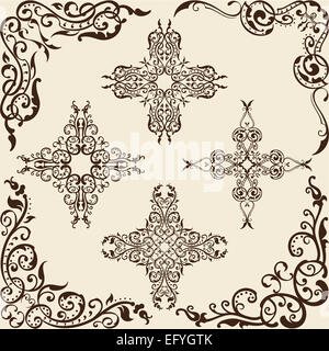Baroque corner nice set on white Stock Photo - Alamy