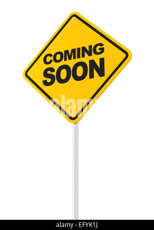 Coming soon road sign Stock Photo - Alamy