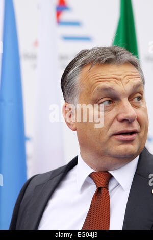 Hungarian Prime Minister Viktor Orban speaks during a press conference ...