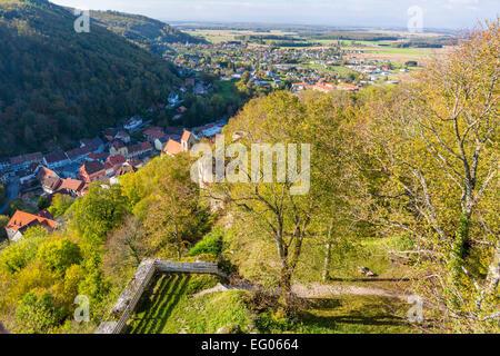 Ferrette view from ruins of the castle, Haut Rhin, Alsace, France Stock ...