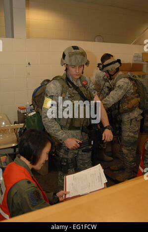 A U.S. Airman, assigned to the 1st Special Operations Mission Support ...