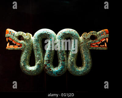 Aztec stone snake, stone sculpture AD 1300-1522 Stock Photo - Alamy