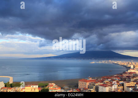 Mount Vesuvius, view from Vesuvian institute, Castellammare di Stabia ...