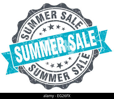 Summer sale grungy stamp isolated on white background Stock Photo - Alamy