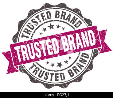 trusted brand red grunge round vintage rubber stamp Stock Photo - Alamy