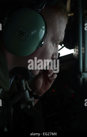 U.S. Air Force pilots and boom operators, with the 63rd Air Refueling ...