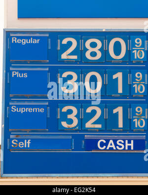 Exxon gas station price sign - USA Stock Photo: 78734911 - Alamy