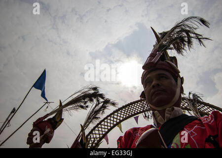 Sivasagar, Assam, India. 15th Feb, 2015. Singpho tribal men in their ...