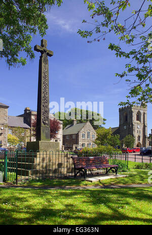 Market Cross and All Saints Church Rothbury Northumberland England ...