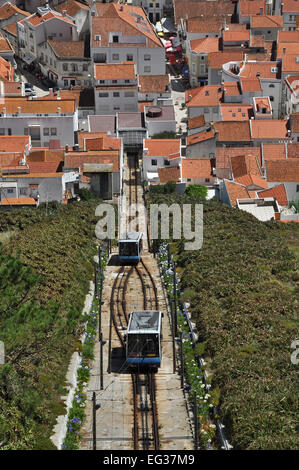 Elevador da Nazaré, funicular railway from the centre of Nazaré to ...