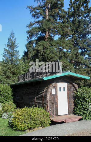The One-Log House was created in 1946 from a redwood tree that was over ...