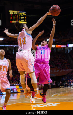 February 15, 2015: Andraya Carter #14 of the Tennessee Lady Volunteers ...