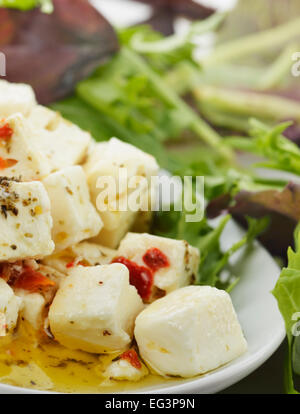 Diced feta cheese Stock Photo - Alamy