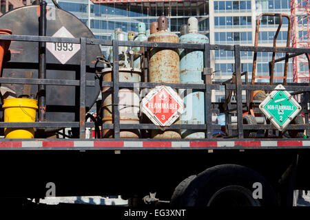 Flammable Gas Sign Stock Photo - Alamy