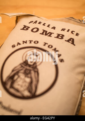 Bag of bomba rice Stock Photo - Alamy
