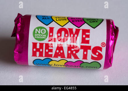 Small packet of Love Hearts sweets Stock Photo - Alamy
