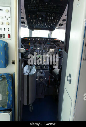 Instruments in cockpit of McDonnell Douglas DC-9 airliner in Elder ...