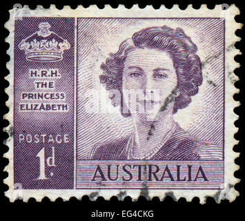 AUSTRALIA - CIRCA 1947: A Stamp printed in AUSTRALIA shows the portrait ...