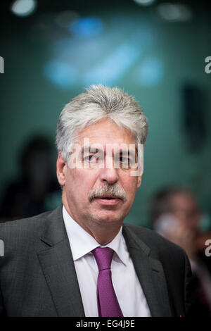 Brussels, Belgium. 16th Feb, 2015. German Finance Minister Wolfgang ...
