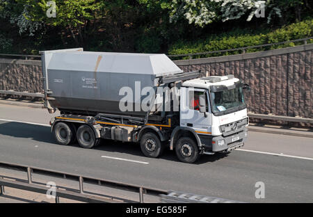 A Veolia environmental services lorry vehicle for industrial waste ...