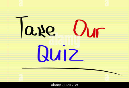 Take Our Quiz Concept Stock Photo - Alamy