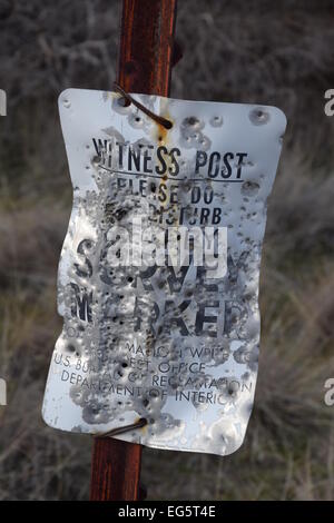 A survey Marker Witness post Stock Photo: 24904025 - Alamy