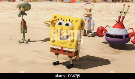THE SPONGEBOB MOVIE: SPONGE OUT OF WATER, from left: Squidward ...