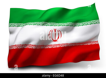 Isolated Iran Flag Stock Photo - Alamy