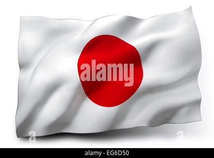 Isolated Japan Flag Stock Photo - Alamy
