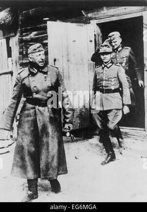 Field Marshall Erich von Manstein with German military men on an ...