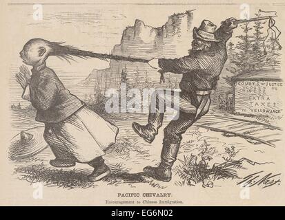 'Pacific Chivalry: Encouragement to Chinese Immigration'. Thomas Nast ...