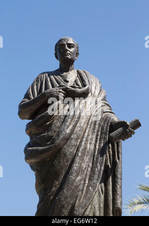 Cordoba - The statue of philosopher Lucius Annaeus Seneca the Younger ...