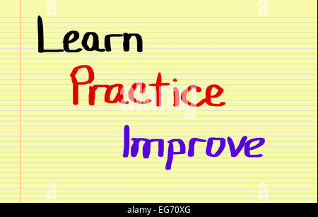 Learn Practice Improve Concept Stock Photo - Alamy