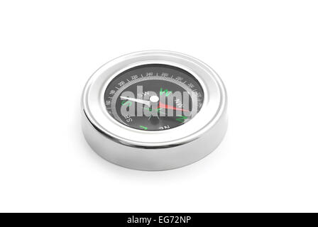 Modern compass on white background Stock Photo - Alamy