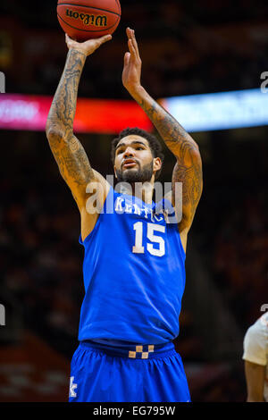 February 17, 2015: Willie Cauley-Stein #15 of the Kentucky Wildcats ...