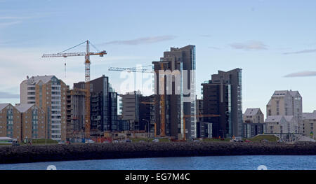 Construction during a building boom post economic collapse in Reykjavik ...