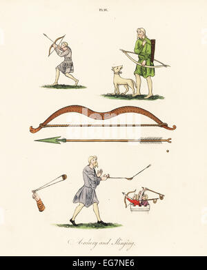 Saxon bow and arrow, 10th century Stock Photo - Alamy