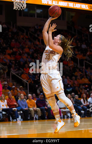 February 19, 2015: Alexa Middleton #33 of the Tennessee Lady Volunteers ...