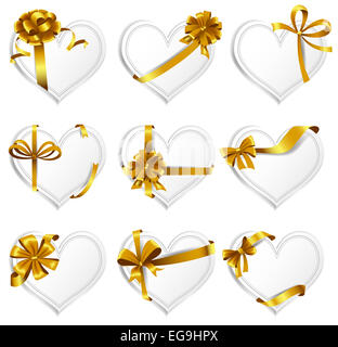 Heart-shaped red cards Stock Photo - Alamy