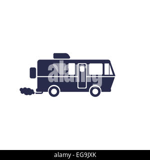 Motorhome symbol. Rv camper icon Stock Photo - Alamy