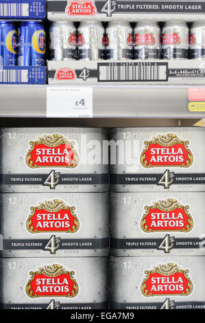 Cheap cans of lager Cheap cans of beer in a Morrisons supermarket, Uk ...