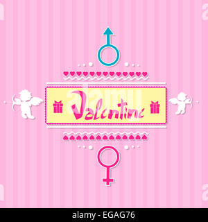 Cute little cupid with an arrow and a heart on red roses. Hand-drawn ...