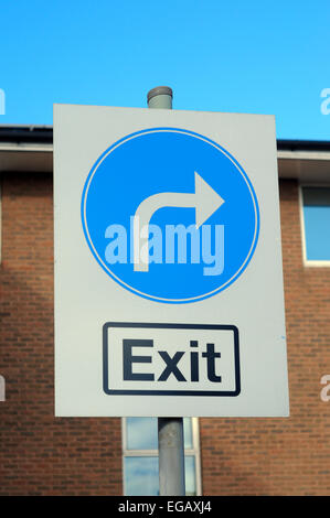 Road sign. Compulsory turn right only Stock Photo - Alamy
