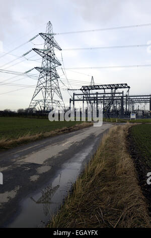 Creyke Beck substation at Cottingham, East Yorkshire, UK which will ...