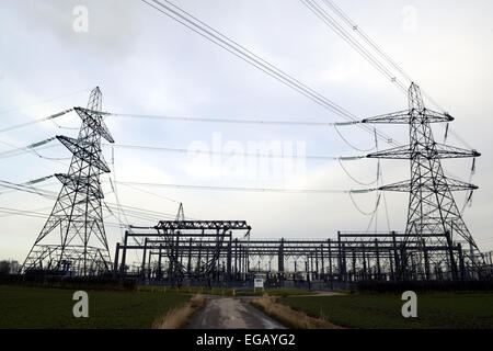 Creyke Beck substation at Cottingham, East Yorkshire, UK which will ...