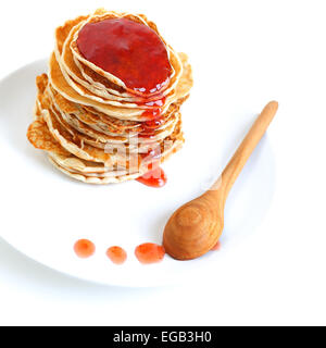 Tasty pancakes in sweet syrup Stock Photo - Alamy
