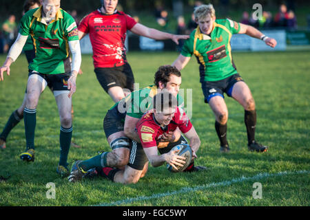 Sherborne rugby player in action Stock Photo - Alamy