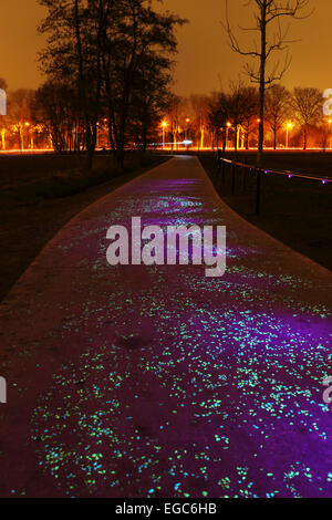 The Netherlands, Nuenen, The Van Gogh-Roosegaarde cycle path, inspired ...
